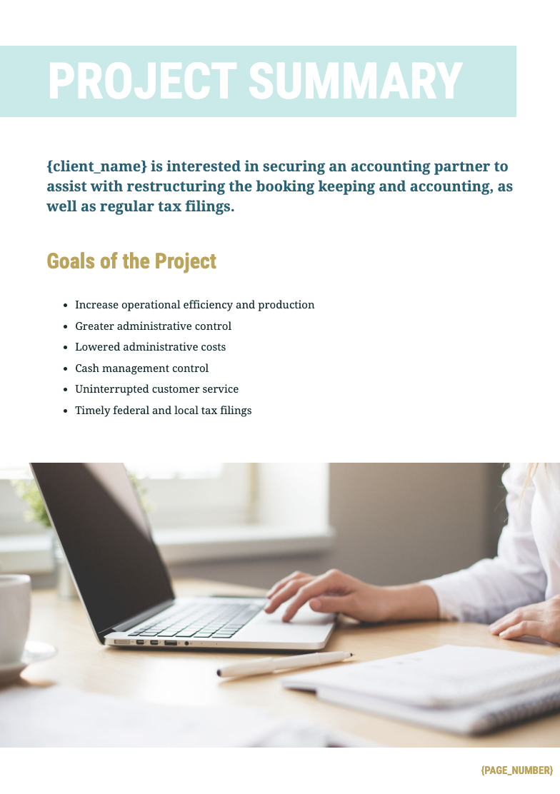 Accounting Proposal Template | Proposify